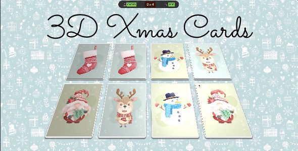3D Xmas Cards - Cross Platform Memory Game - code.market
