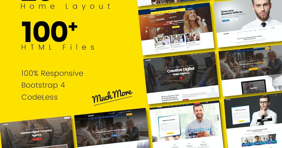 Consider - Multi-Purpose Responsive HTML5 Template - code.market