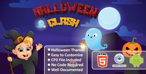 Halloween Clash Game- Arcade Game - HTML5 and Android - code.market