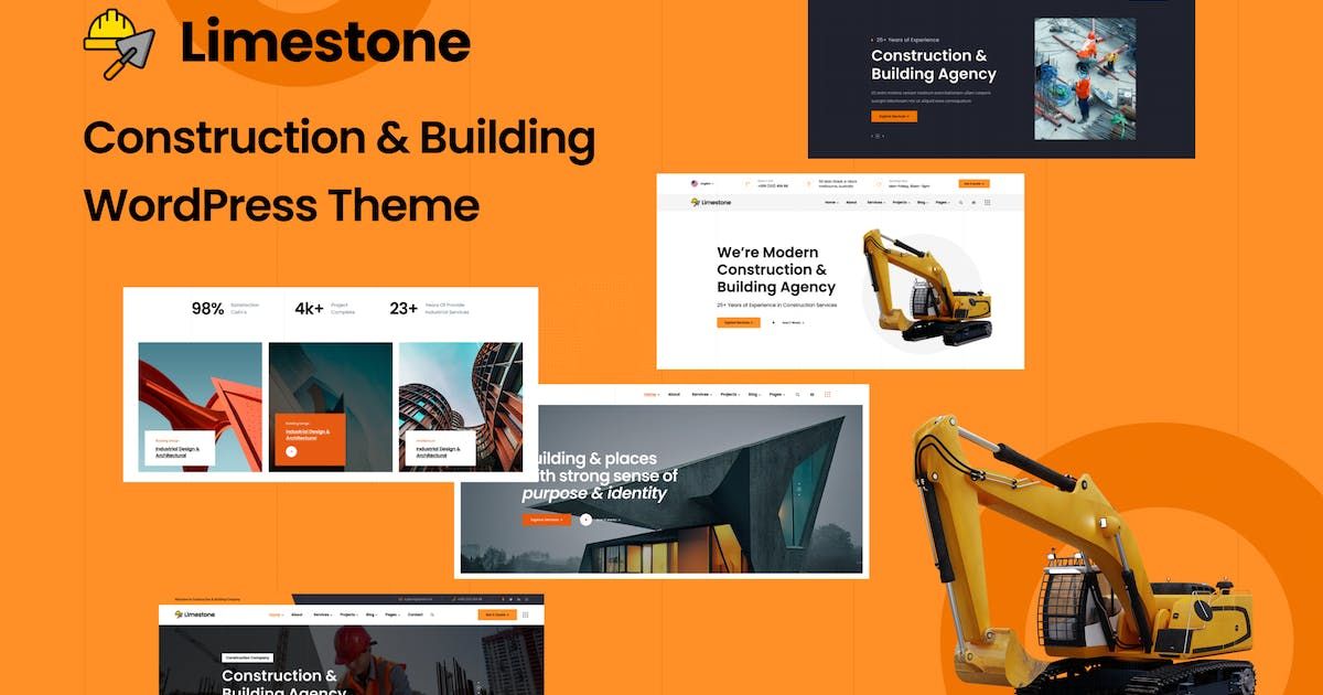Limestone - Construction Building WordPress Theme - code.market