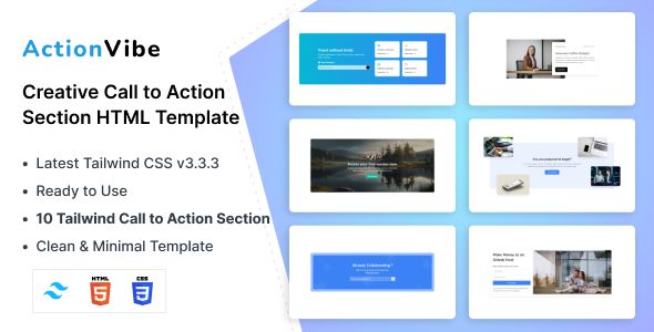 ActionVibe - Tailwind Call to Action Section Template - code.market