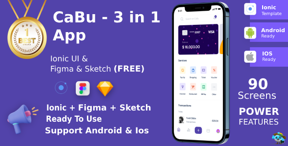 Multi-Purpose(3 Apps in 1) ANDROID + IOS + FIGMA + - code.market