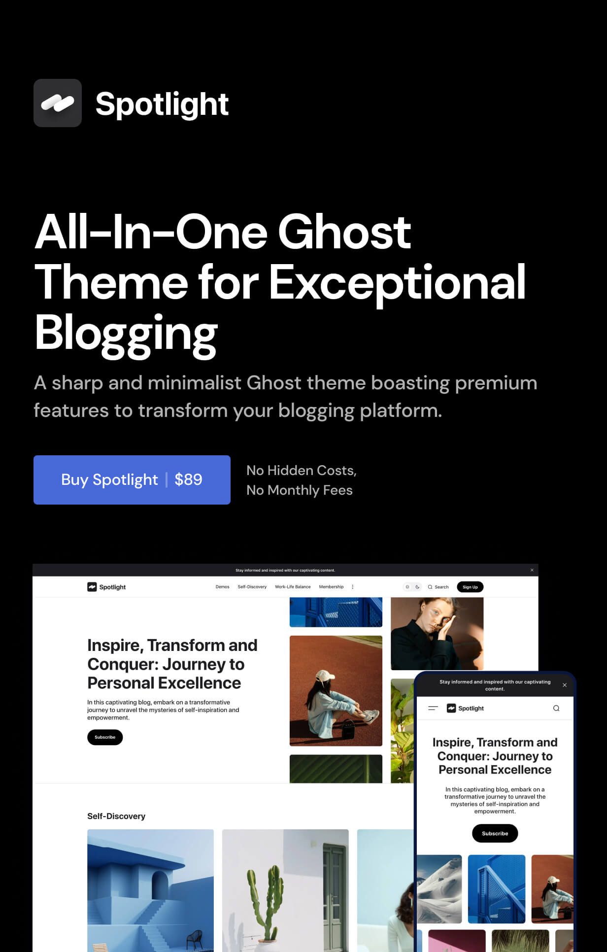 Spotlight - All-In-One Ghost Theme for Exceptional Blogging - code.market