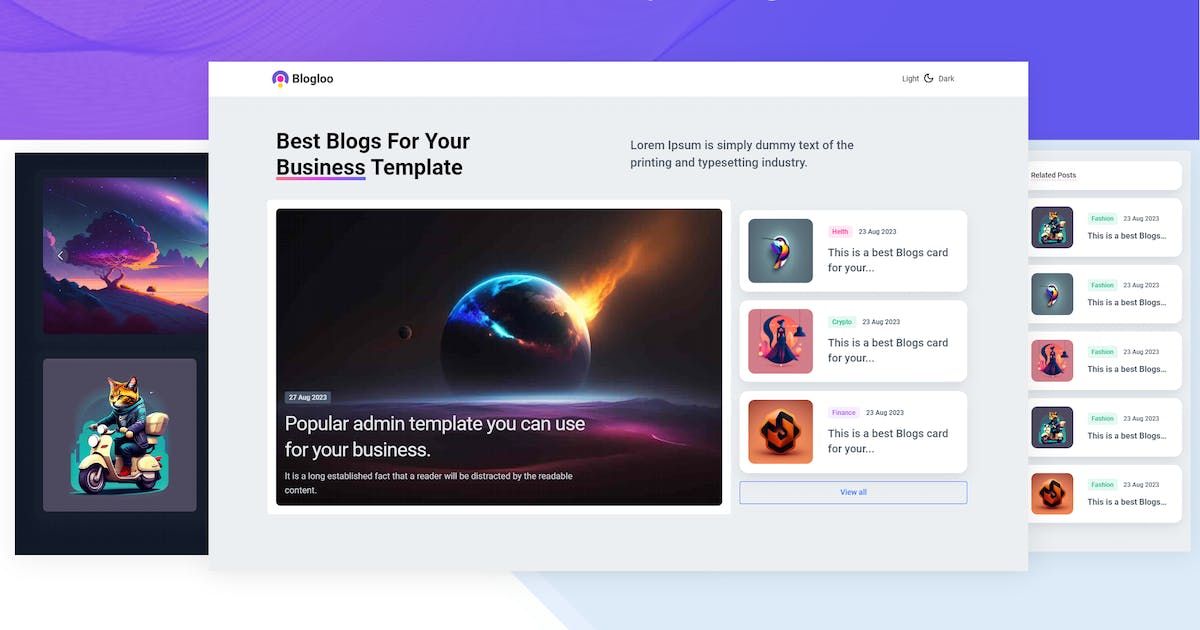 Blog - Blogloo TailwindCSS News Template - code.market