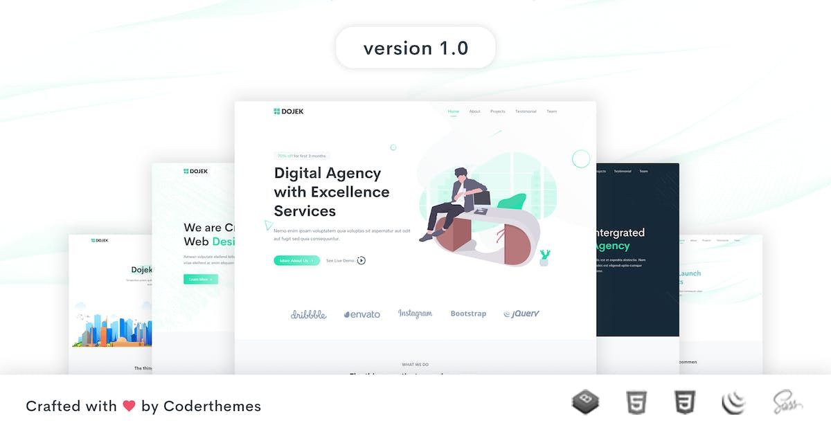 Dojek - Landing Page Template - code.market