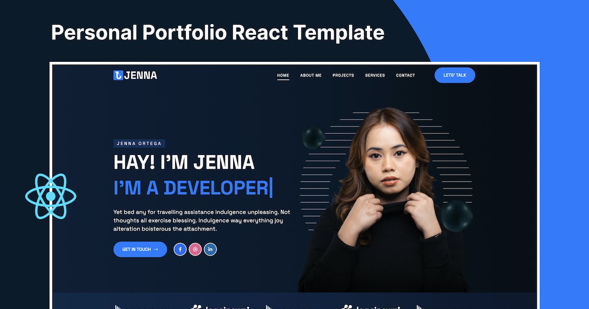 Jenna – Personal Portfolio Template - code.market