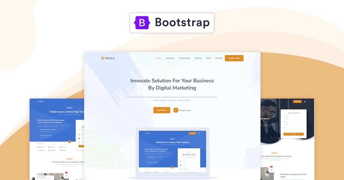 Reole - Responsive Landing Page Template - code.market