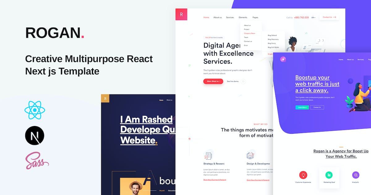 Rogan - Creative Multipurpose React Next js - code.market