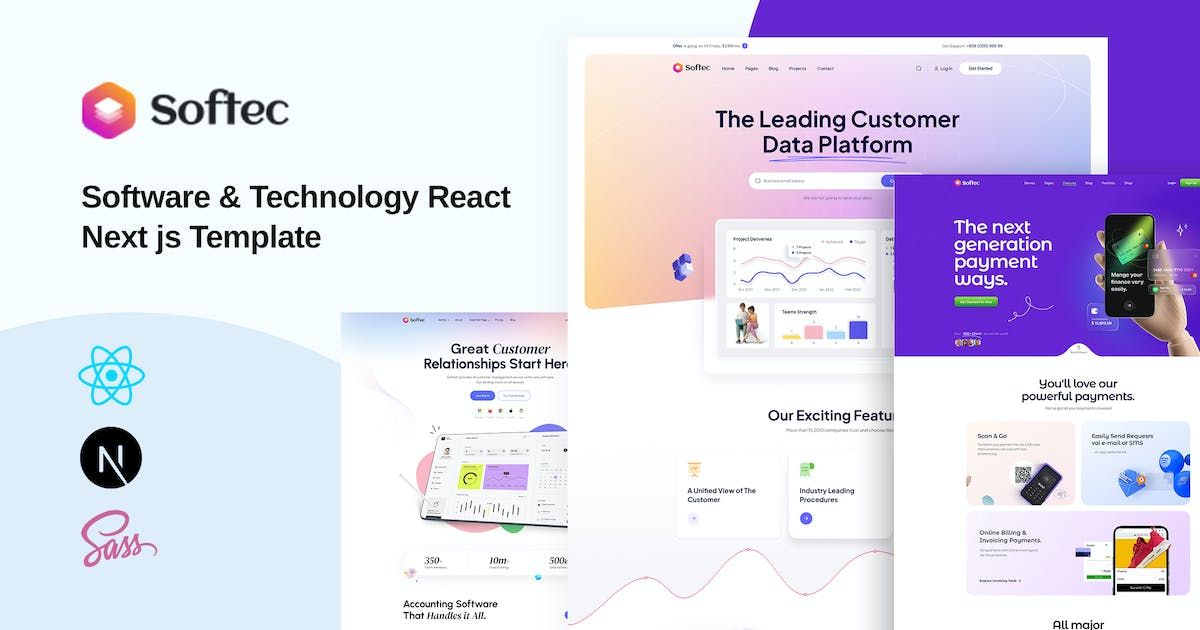 Softec - Software & Technology React Next js - code.market