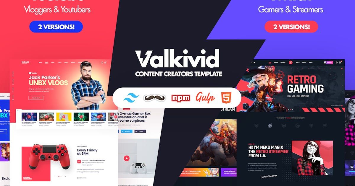 Valkivid - Tailwind CSS HTML Template - code.market