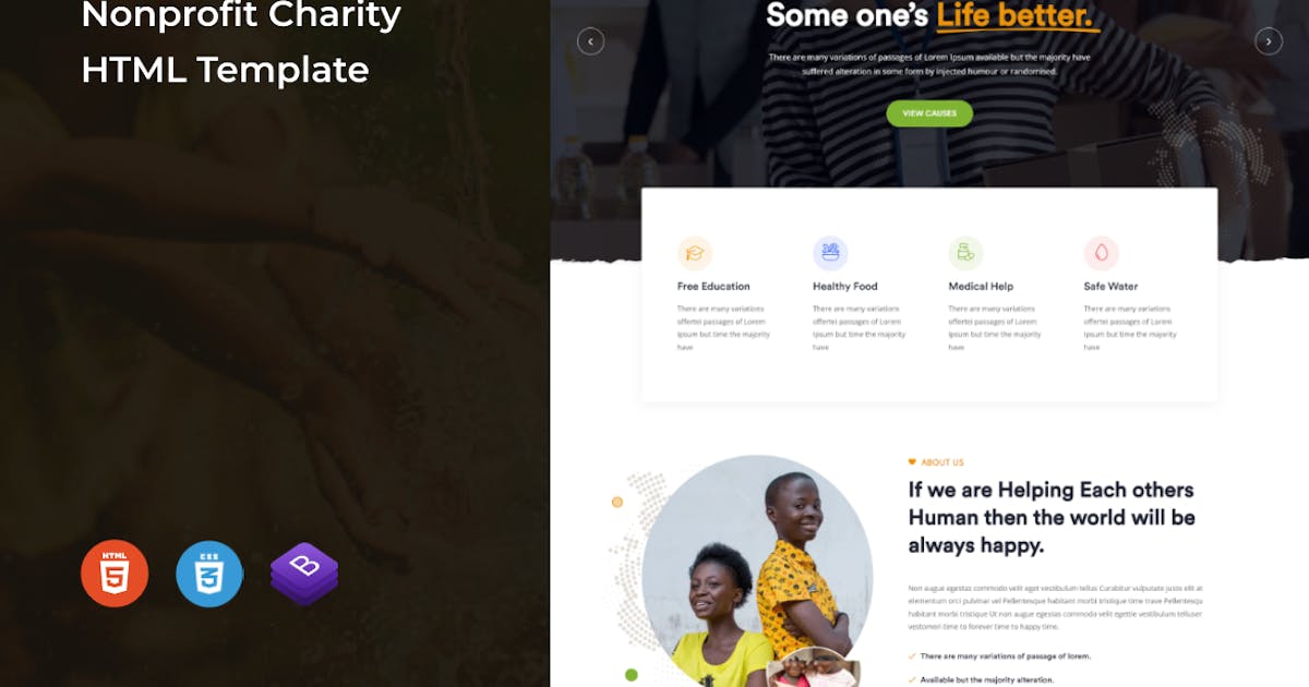 Donatee – Nonprofit Charity HTML Template Nonprofit - code.market