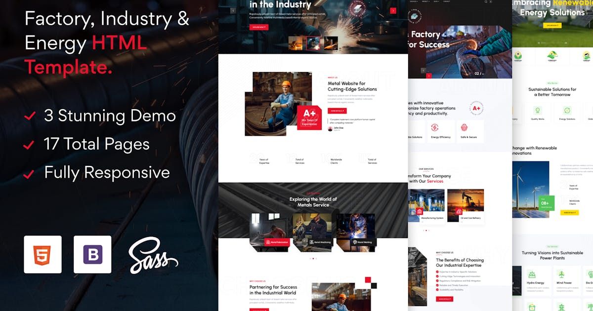 Factry - Industry & Factory HTML5 Template - code.market