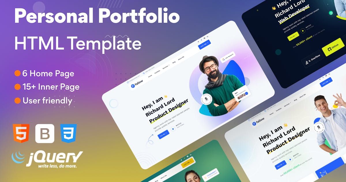 Fallow - Personal Portfolio Bootstrap Template - code.market Fallow - Personal Portfolio Bootstrap Template - code.market