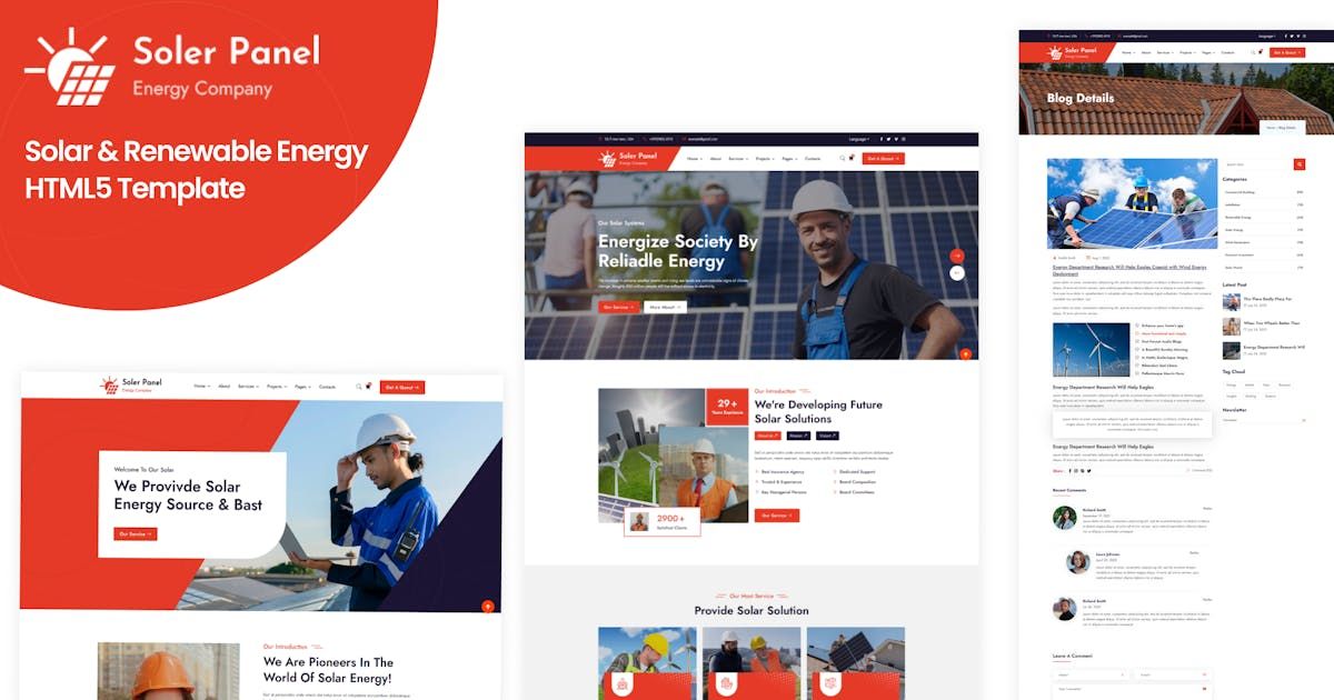 SolerPanel-Solar & Renewable Energy HTML5 Template - code.market