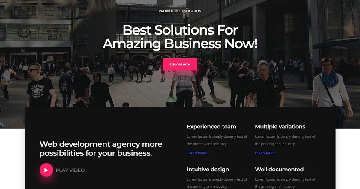 Zarra - One Page Creative Agency HTML Template - code.market
