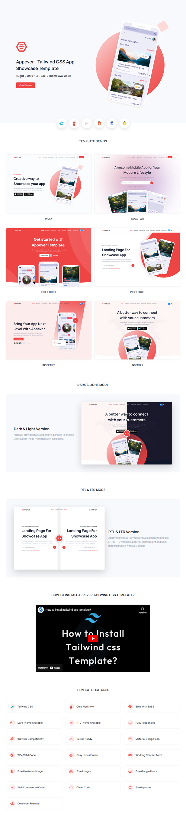 Appever - App Landing Template (Tailwind CSS) - code.market