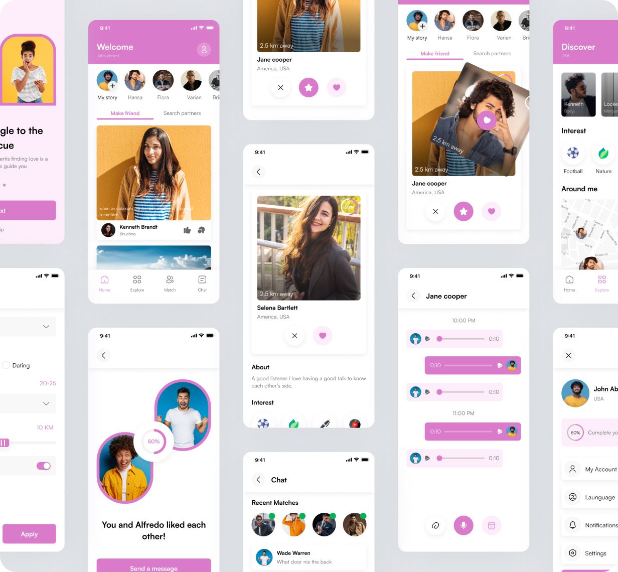MatchMaker UI Template | Connect Dating App in Flutter - code.market
