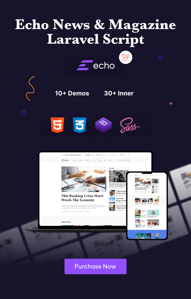Echo - News & Magazine Laravel Platform - code.market