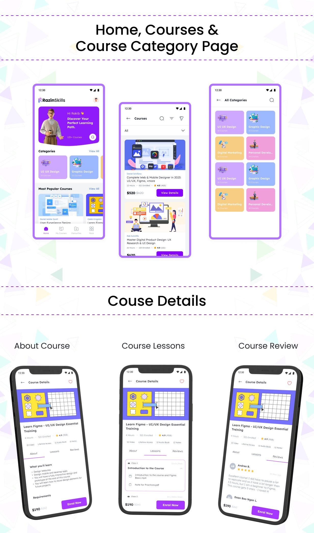RazinSkills - LMS Mobile App with Laravel Admin - code.market