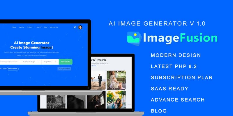 ImageFusion - Ai Image Generator And Gallery SAAS by Admire007 - code.market