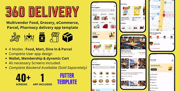 360 Delivery - Multivendor Food, Grocery, eCommerce, - code.market