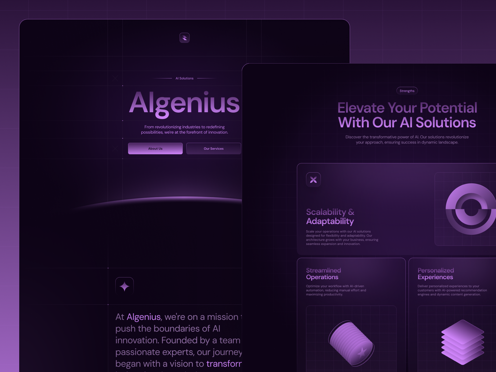 Algenius Solutions Template - code.market