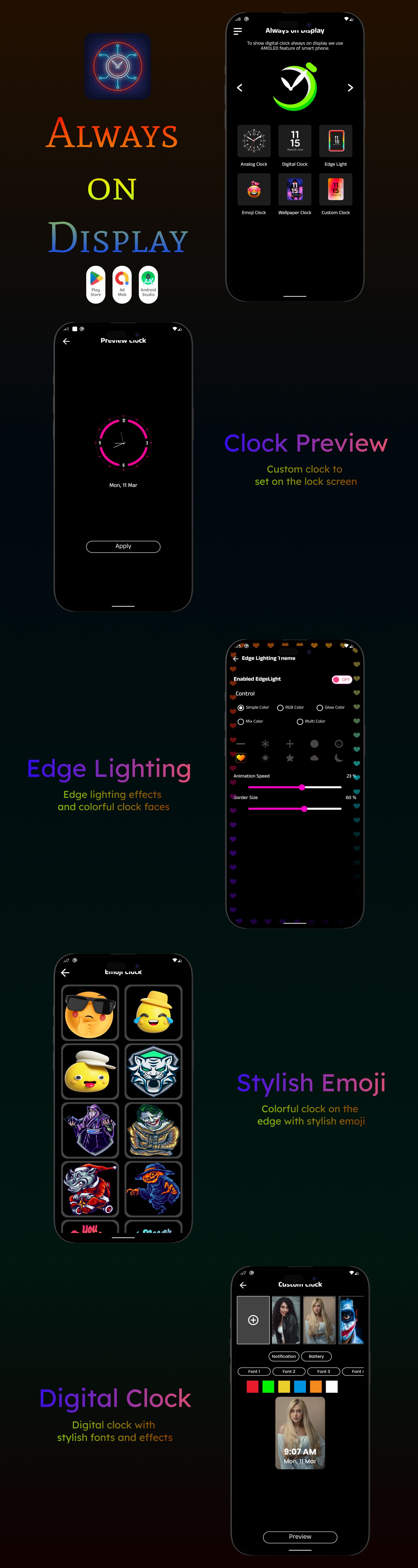Always On Display - Digital and Analog - AMOLED - code.market