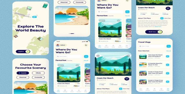 Booking Travel Application Flutter Flutter Ui Ui Template Codemarket