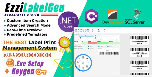 EzziLabelGen - Advanced Label Generator - code.market