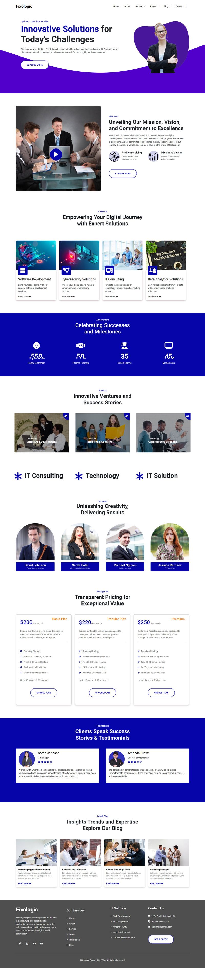 Fixologic | It Service HTML Website Template - code.market