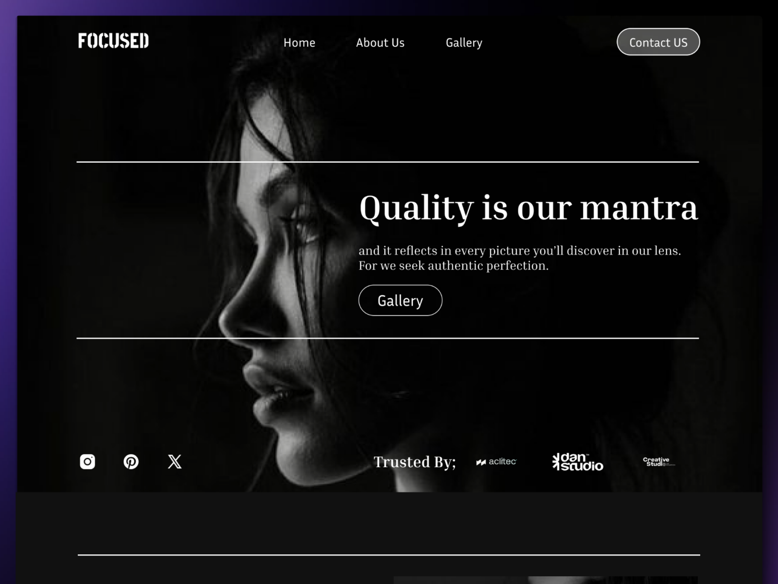 Focused Framer Template - code.market
