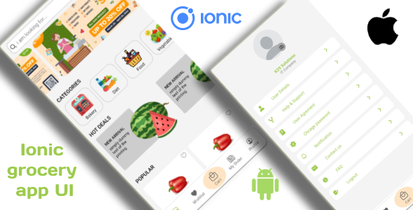 Freshkart - Ionic Grocery App UI Template - code.market