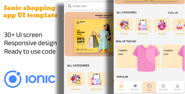 Ionic App UI Kit for Online Shopping - code.market