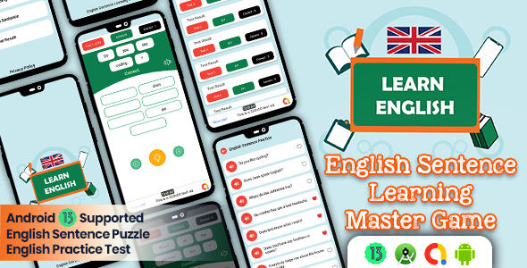 Learn English Sentence Master Game | English Sentence - code.market