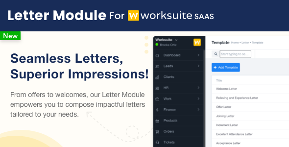 Letter Module for Worksuite SAAS - code.market