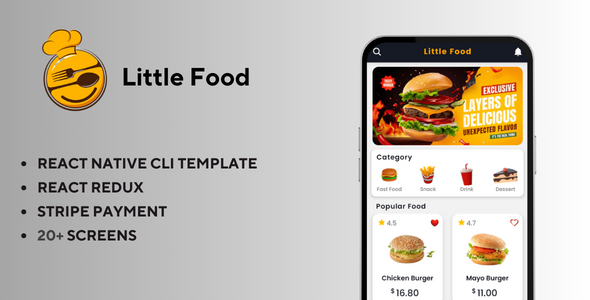 Little Food Theme - React Native - code.market