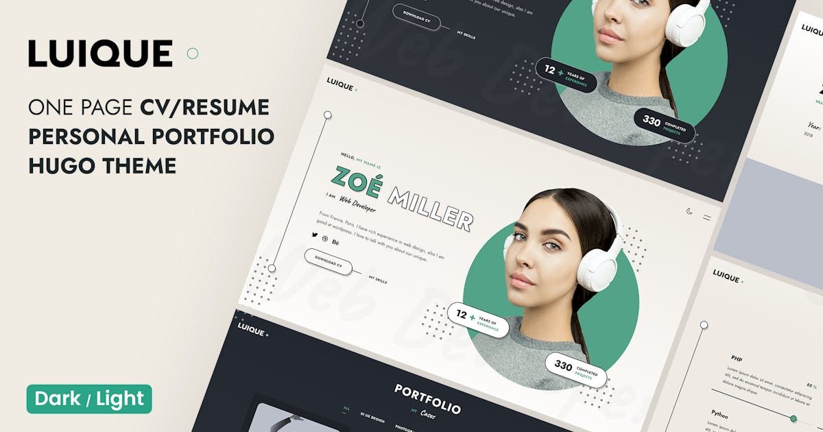 Luique - CV Resume Personal Portfolio Hugo Theme - code.market