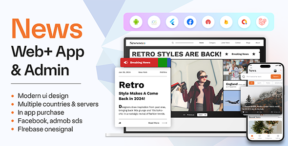 Newsify- News & Magazine Flutter App, News Website - code.market
