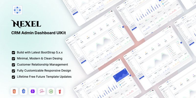 Nexel- CRM Admin Dashboard UIKit by Wrapcoders - code.market