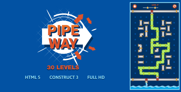 Pipe Way - HTML5 Game (Construct3) - code.market