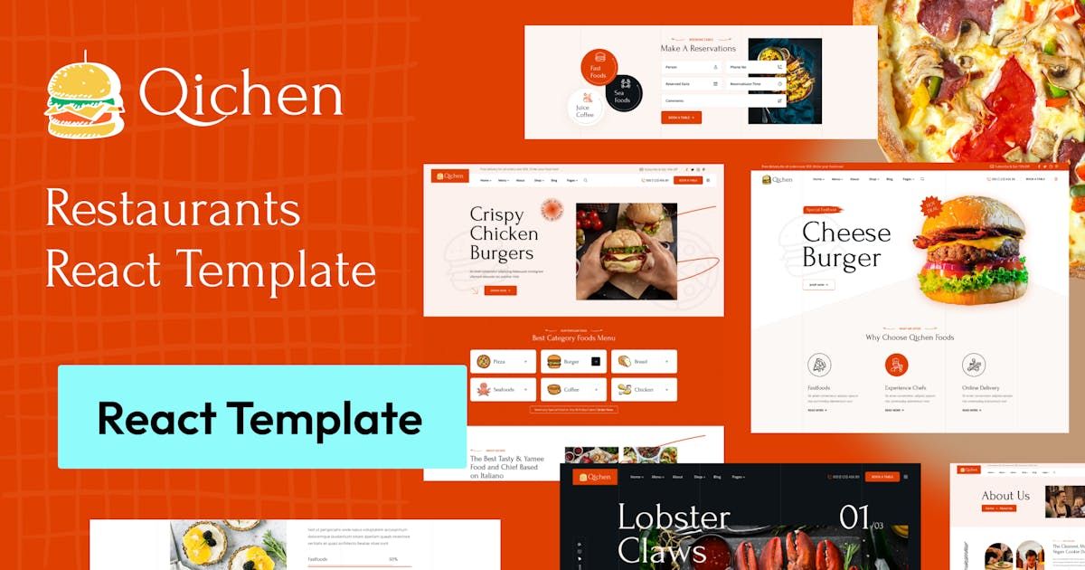 Qichen - Food & Restaurant React NextJs Template - code.market