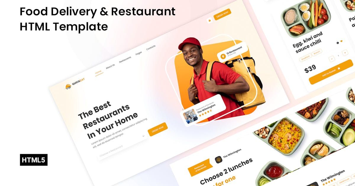 Quickeat - Food Delivery & Restaurant Template - code.market