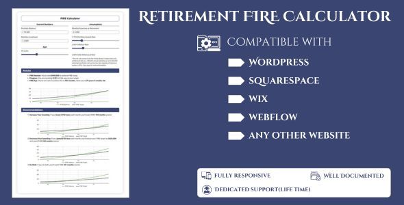 Retirement FIRE Calculator - Web Calculator for your Website - code.market