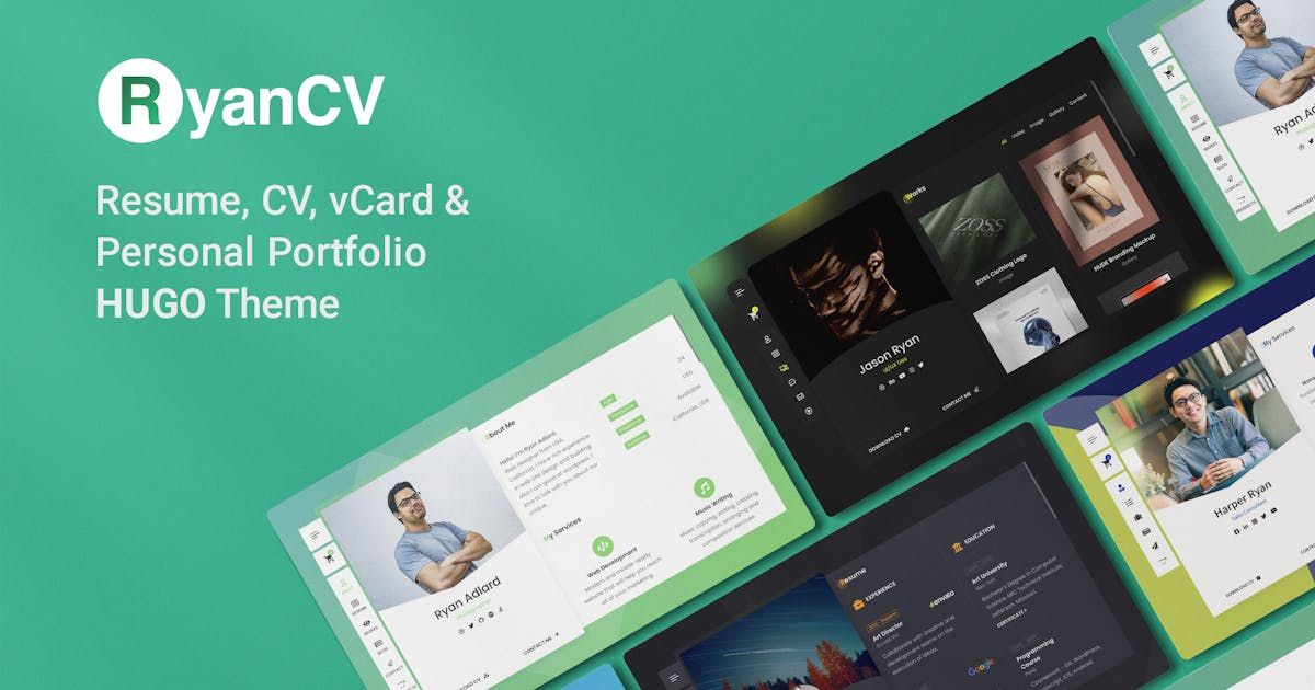RyanCV - Personal Portfolio Resume Hugo Theme - code.market