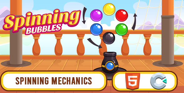 Spinning Bubbles bubble shooter HTML5 Game - code.market