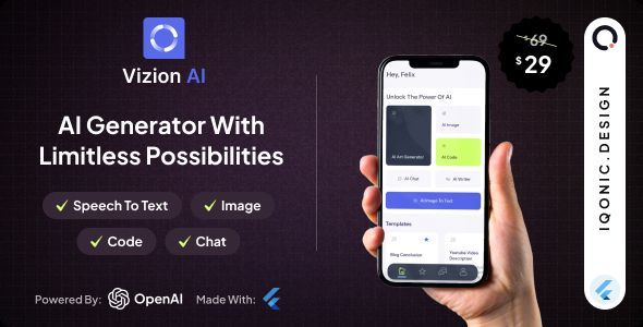 Vizion AI - The AI-Powered Flutter App for Creative Professionals - code.market