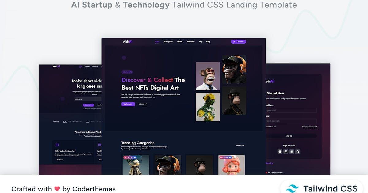 WebAi - AI Startup Technology Tailwind CSS Landing - code.market WebAi - AI Startup Technology Tailwind CSS Landing - code.market