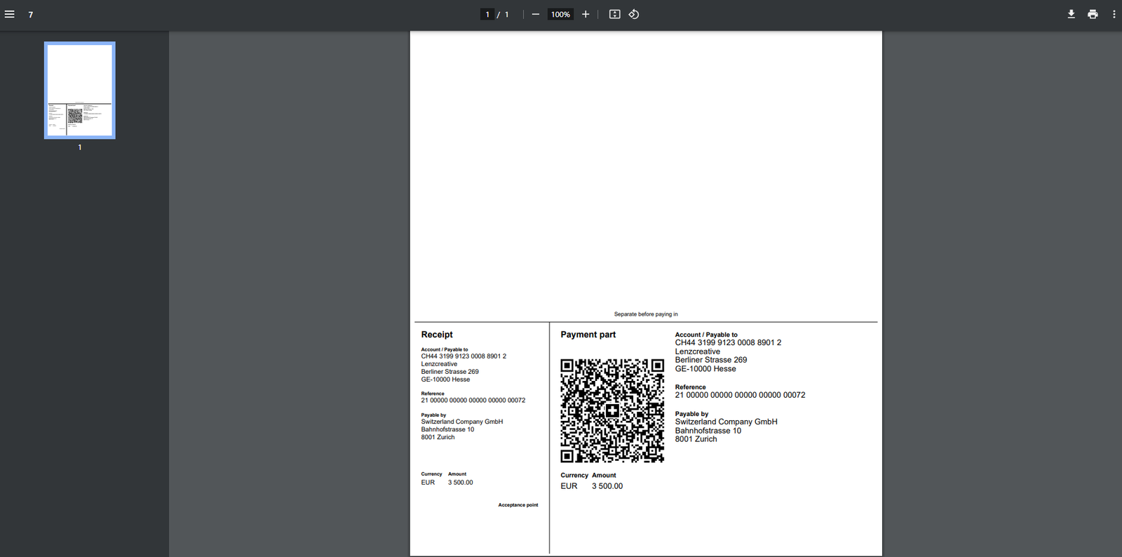Swiss QR Bill Module For Perfex CRM - code.market