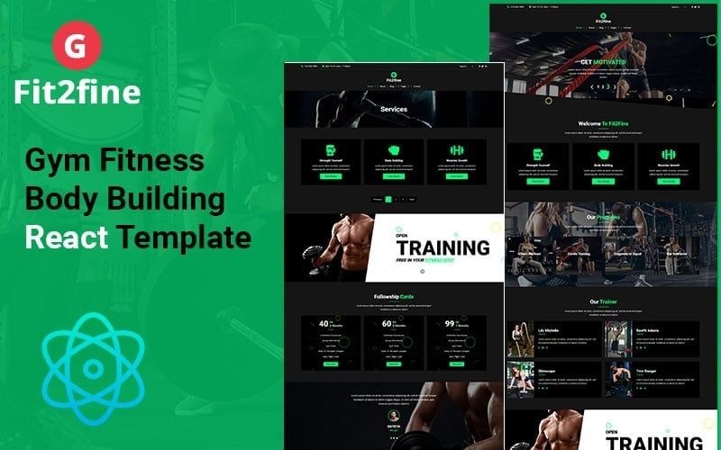 Fit2Fine - Fitness Club React Website Template - code.market