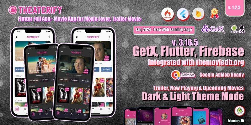 Theaterify - Flutter App Template by Erhacorpdotcom - code.market